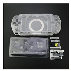 Gametown New Replacement PSP 1000 Full Housing Shell Cover with Button Screw Set -Crystal Clear White.