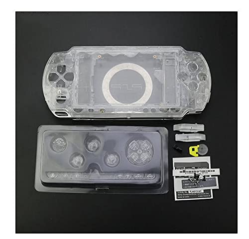 Gametown New Replacement PSP 1000 Full Housing Shell Cover with Button Screw Set -Crystal Clear White.