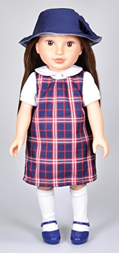 Kindred Hearts Dolls Paige Brown Hair Brown Eyes PVC Girl Doll, Brunette, 18" (Amazon Exclusive)