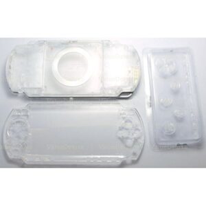 Gametown New Replacement PSP 1000 Full Housing Shell Cover with Button Screw Set -Crystal Clear White.