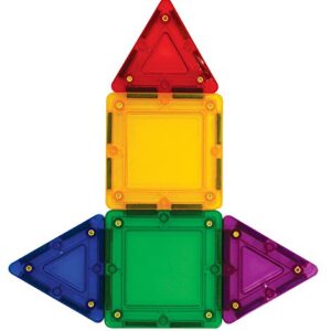 MAGFORMERS Tileblox Basic Rainbow 20 Pieces, Rainbow Colors, Magentic Geometric Shapes Building STEM Toy Set Ages 3+