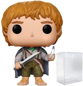 funko pop lord of the rings - samwise gamgee pop vinyl figure (bundled with compatible pop box protector case), multicolored, 3.75 inches