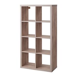 ikea kallax 2x4 shelf unit walnut effect light gray 103.601.34