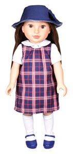 kindred hearts dolls paige brown hair brown eyes pvc girl doll, brunette, 18" (amazon exclusive)