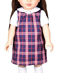 Kindred Hearts Dolls Paige Brown Hair Brown Eyes PVC Girl Doll, Brunette, 18" (Amazon Exclusive)