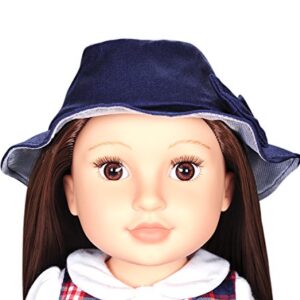 Kindred Hearts Dolls Paige Brown Hair Brown Eyes PVC Girl Doll, Brunette, 18" (Amazon Exclusive)