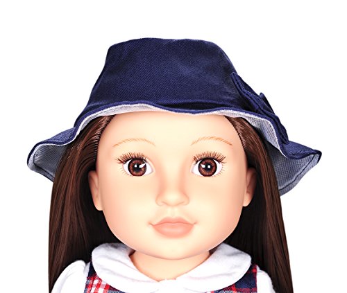 Kindred Hearts Dolls Paige Brown Hair Brown Eyes PVC Girl Doll, Brunette, 18" (Amazon Exclusive)