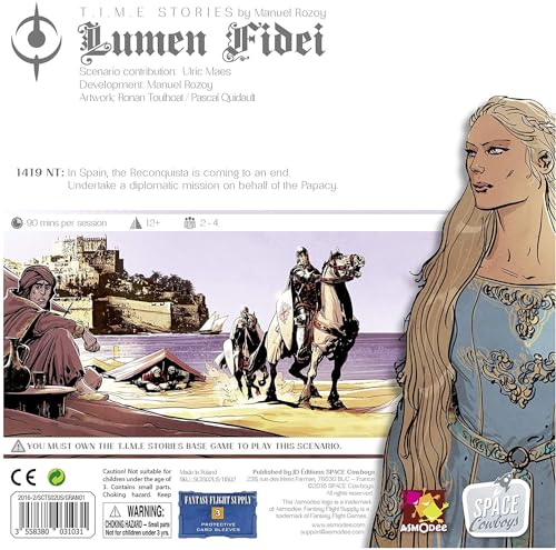 TIME Stories Lumen Fidei EXPANSION - Unravel Mysteries in 15th Century Spain! Cooperative Strategy Game for Kids & Adults, Ages 12+, 2-4 Players, 60 Min Playtime, Made by Space Cowboys