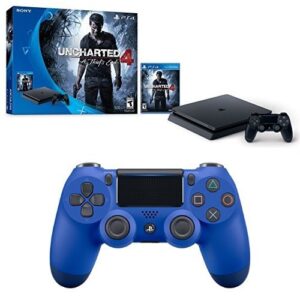 playstation 4 slim 500gb uncharted 4 console + extra controller bundle