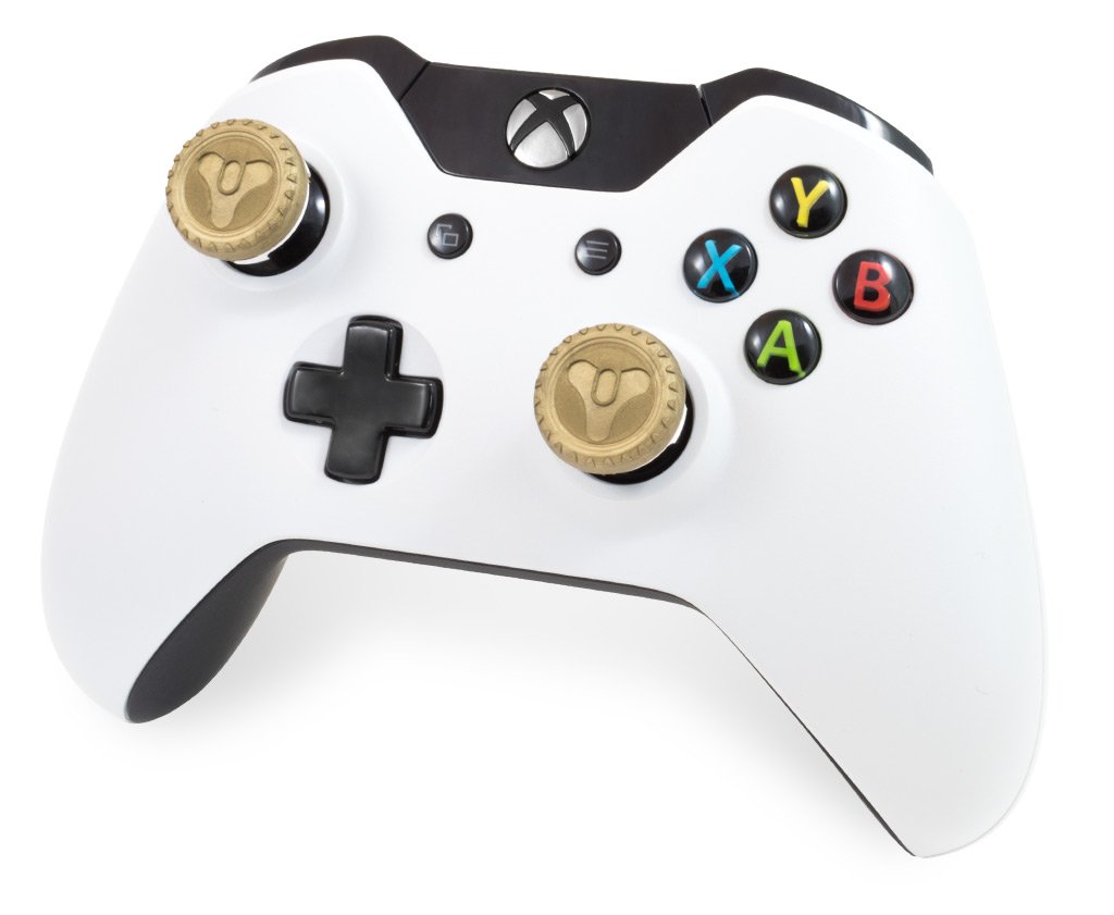 KontrolFreek Destiny 2 CQC Signature Edition for Xbox One Controller | Performance Thumbsticks | 2 Mid-Rise | Gold