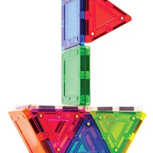 MAGFORMERS Tileblox Basic Rainbow 20 Pieces, Rainbow Colors, Magentic Geometric Shapes Building STEM Toy Set Ages 3+