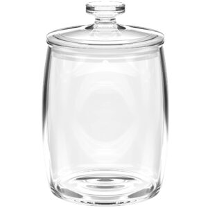 amici home arlo glass canister | food storage container with airtight lid | glass cookie jar with lid for kitchen countertop, pantry | clear glass jar, medium, 142 oz