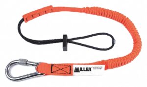 miller mbunlan32-48car orange tool lanyard with carabiner (10/pk)