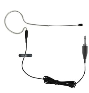 heimu single earhook headworn omni-directional headset microphone (for 3.5mm plug with thread type +1/4" plug black)