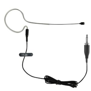 HEIMU Single Earhook Headworn Omni-Directional Headset Microphone (for 3.5mm Plug with Thread Type +1/4" Plug Black)