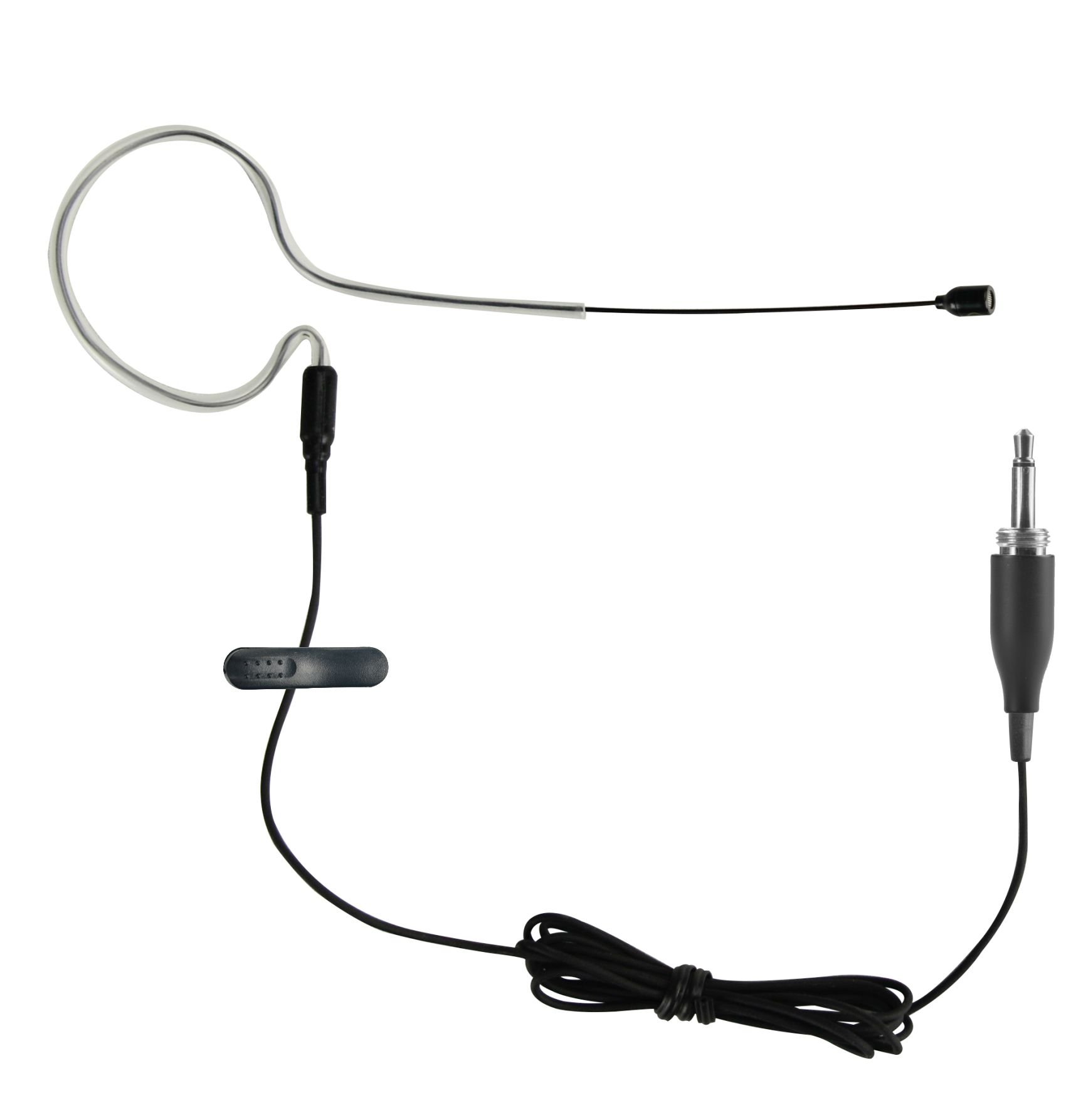 HEIMU Single Earhook Headworn Omni-Directional Headset Microphone (for 3.5mm Plug with Thread Type +1/4" Plug Black)