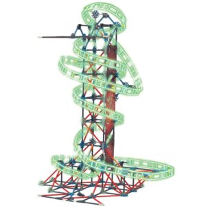 k'nex thrill rides – web weaver roller coaster building set – 439 pieces – ages 9 and up – construction educational toy, multicolor