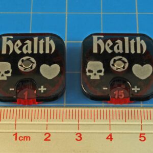 LITKO Dungeon Health Dials, Translucent Grey and Fluorescent Pink (2)