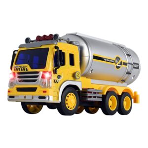 wolvolk friction powered oil tanker truck toy with lights and sounds for kids