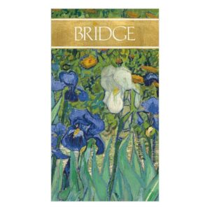 caspari bridge score pad, van gogh irises