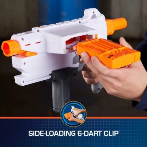 NERF Modulus Mediator Blaster - Fires 6 Darts in a Row, Pump Action, Slam Fire, Includes 6-Dart Clip and 6 Official Nerf Elite Darts (Amazon Exclusive)