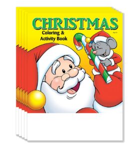 zoco - christmas coloring books (25 bulk pack, without crayons) - stocking stuffers, toys, holiday, xmas party favors, activities for kids