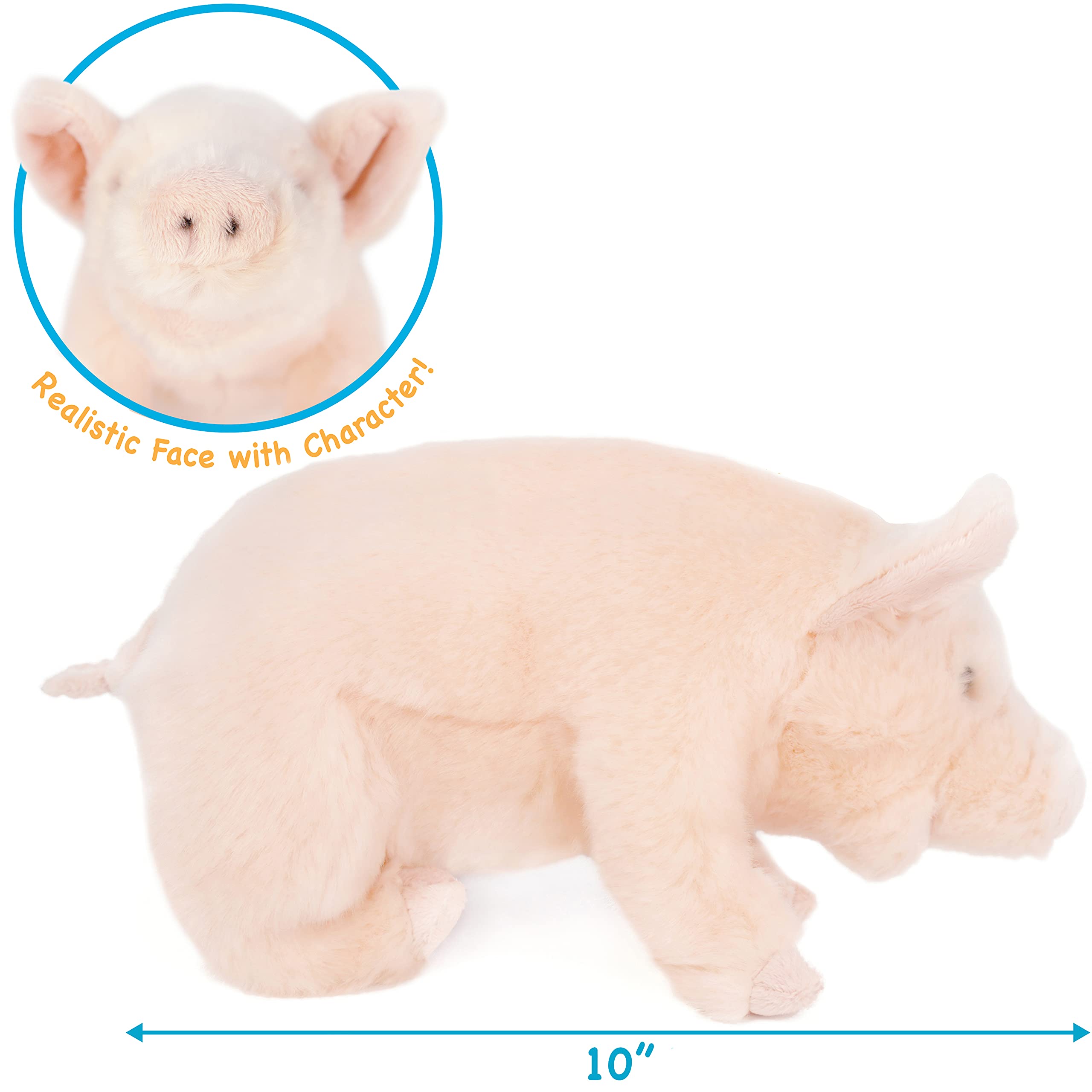 TigerHart Perla The Pig - 10 Inch Stuffed Animal Plush Piglet