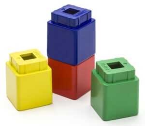 didax - dd211255 jumbo unifix cubes, multicolor, large (set of 20)