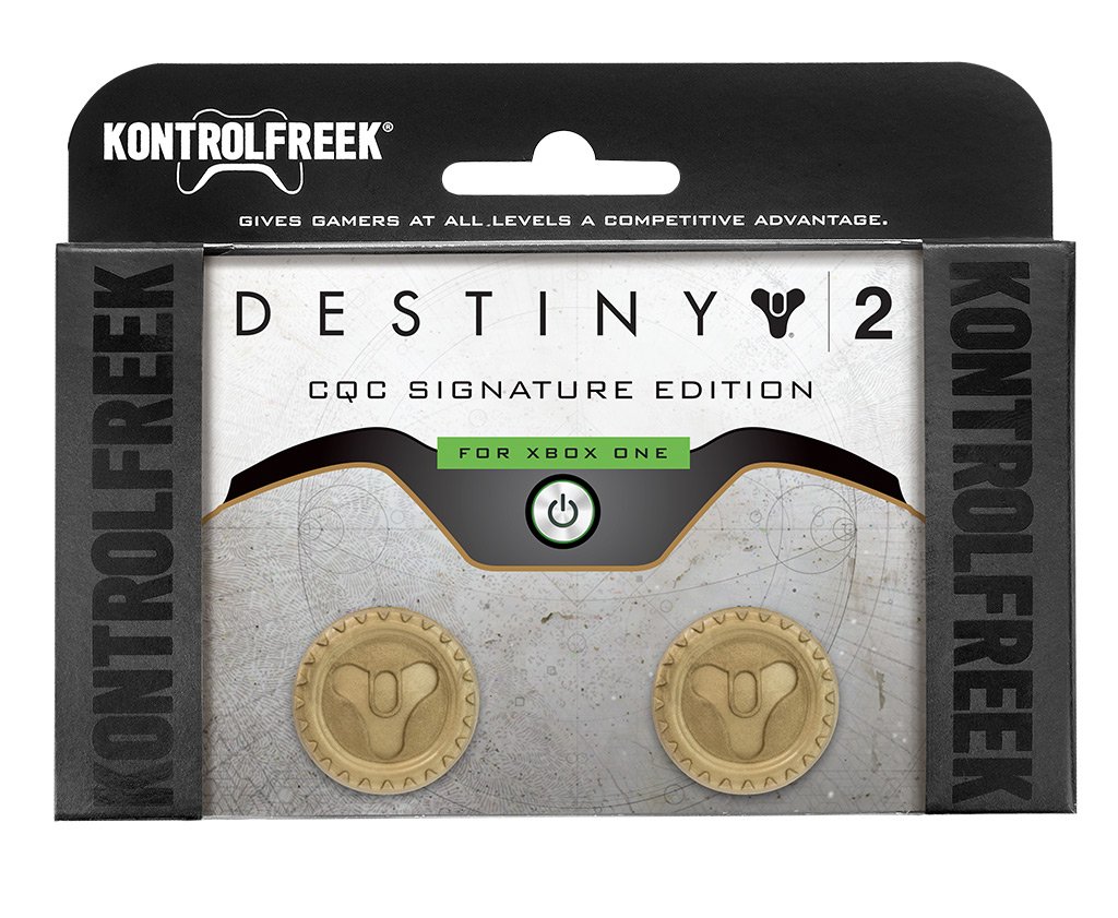 KontrolFreek Destiny 2 CQC Signature Edition for Xbox One Controller | Performance Thumbsticks | 2 Mid-Rise | Gold