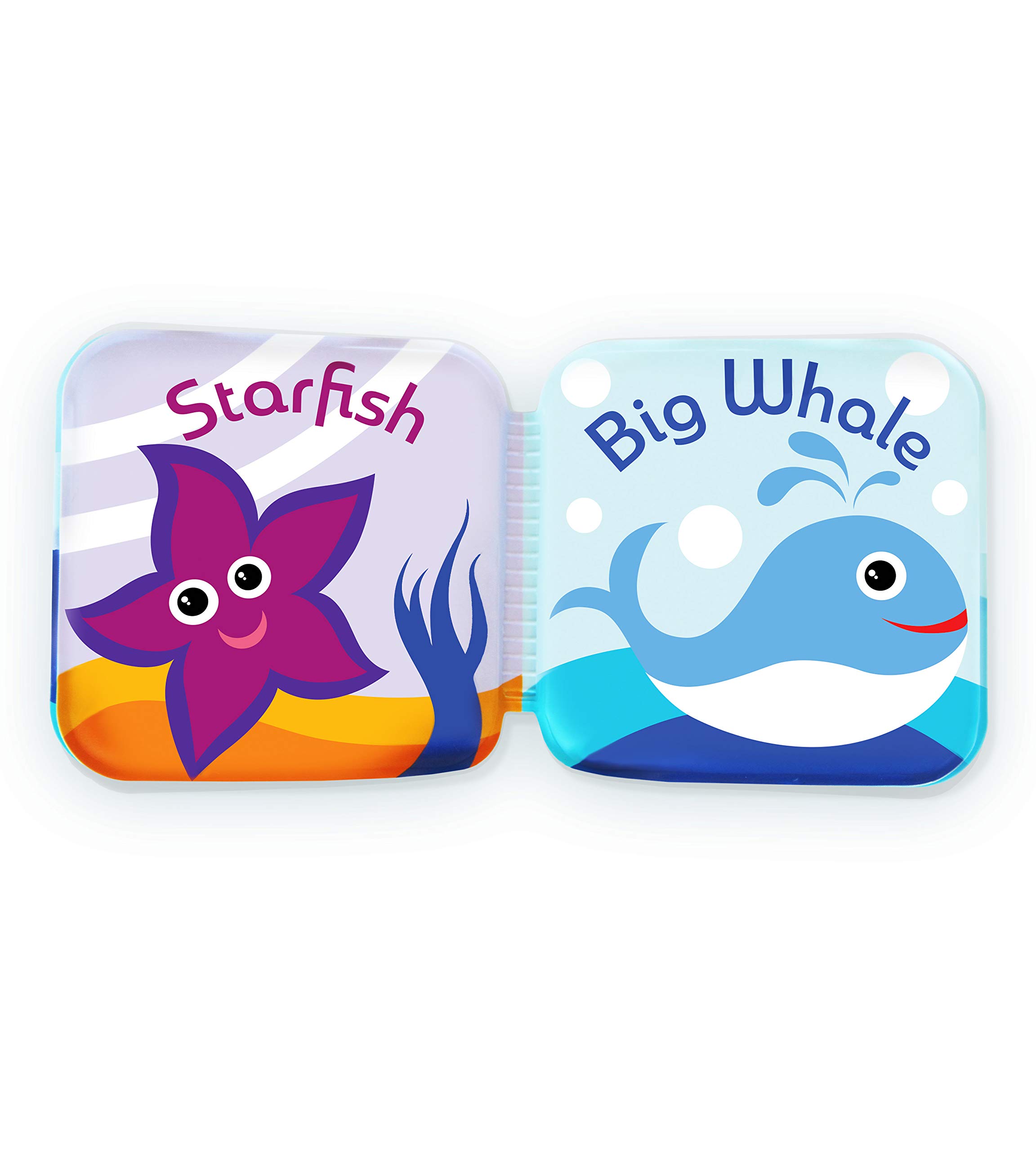 Floating Baby Bath Books - Bath Books for Babies, Infants - Waterproof, Mold-Free Bath Toys for Learning & Early Education (Set of 2 - Fruits & Sea Animals)