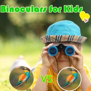 Scotamalone Kids Binoculars Shock Proof Toy Binoculars Set for Age 3-12 Years Old Boys Girls Bird Watching Educational Learning Hunting Hiking Birthday Presents