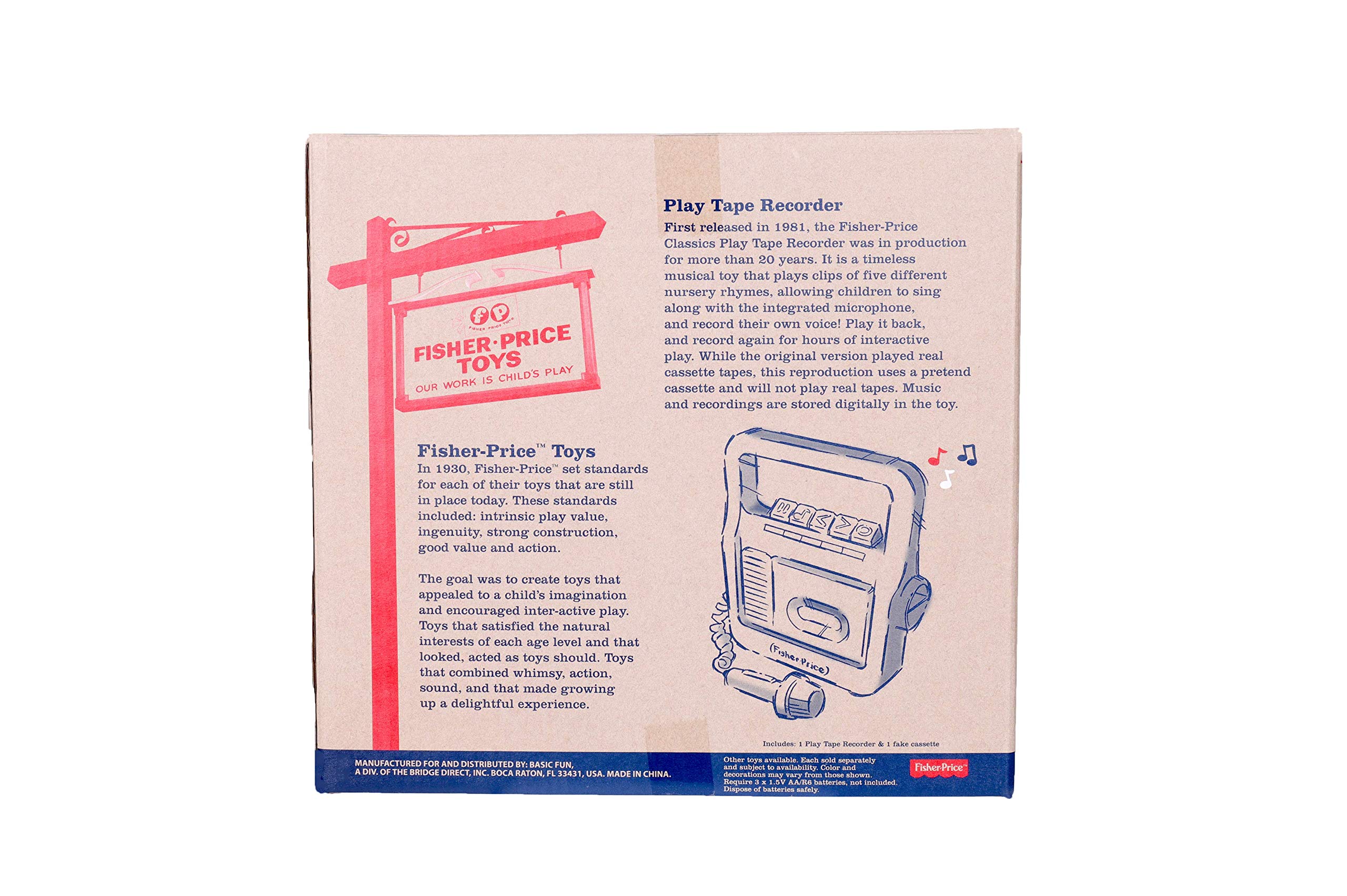 Fisher-Price Play Tape Recorder, 36 months to 180 months