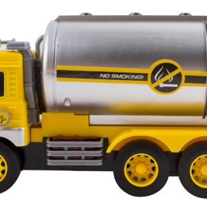 WolVolk Friction Powered Oil Tanker Truck Toy with Lights and Sounds for Kids