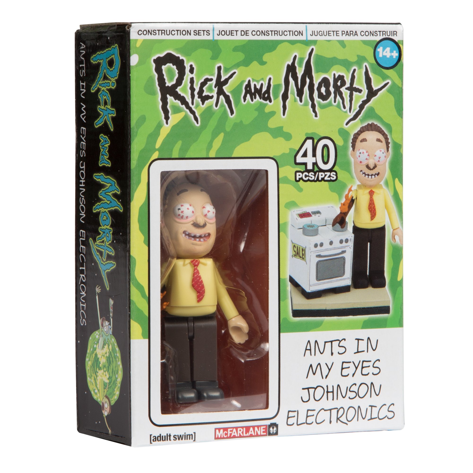 McFarlane Toys Rick & Morty Ants in My Eyes Johnson's Electronics Micro Construction Interlocking Building Set