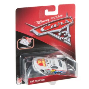 Disney Cars Toys Toys Pat Traxson Die-cast Vehicle, Miniature, Collectible Racecar Automobile Toys Based on Cars Toys Movies, For Kids Age 3 and Older, Multicolor, DXV80