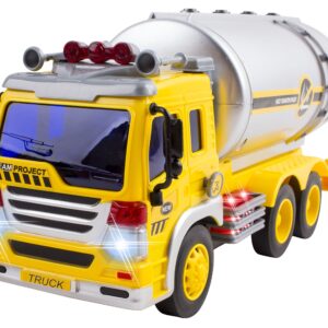 WolVolk Friction Powered Oil Tanker Truck Toy with Lights and Sounds for Kids