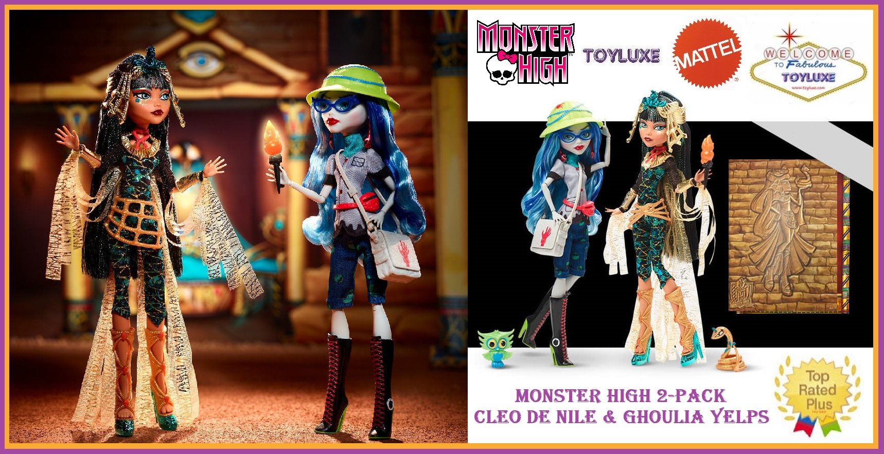 Mattel Monster HIGH Cleo DE NILE & GHOULIA YELPS 2-Pack