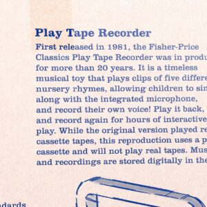 Fisher-Price Play Tape Recorder, 36 months to 180 months