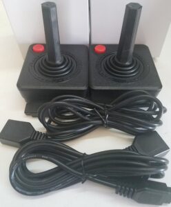 2 joystick controller pads + 2 9ft extension cables for atari 2600