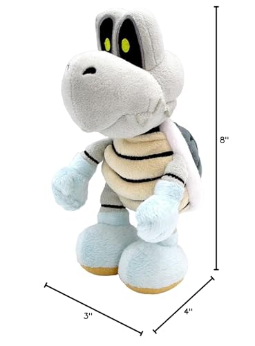 Little Buddy Super Mario All Star Collection 1598 Dry Bones Stuffed Plush, 8",Multi-Colored