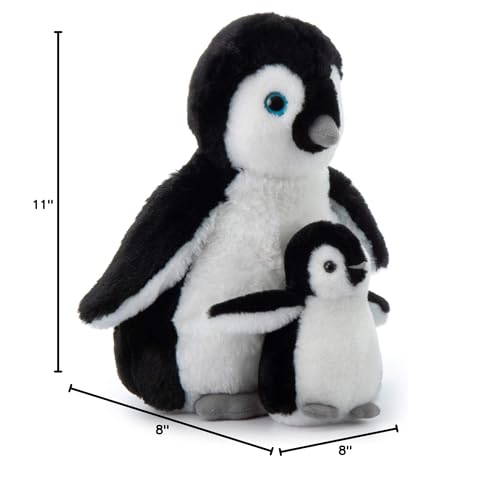 The Petting Zoo Softee Penguin Stuffed Animals, Mom and Baby, Gifts for Kids, Penguin Plush Toy 12 inches