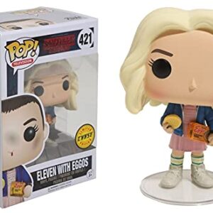 Funko POP [Stranger Things] - Eleven in Wig with Eggos Limited Edition Chase Pop! Vinyl Figure (Bundled with Compatible Pop Box Protector Case), Multicolor, 3.75 inches