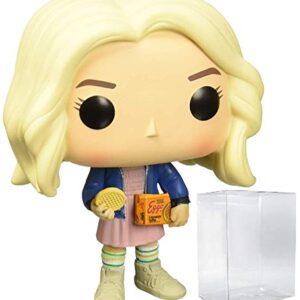 Funko POP [Stranger Things] - Eleven in Wig with Eggos Limited Edition Chase Pop! Vinyl Figure (Bundled with Compatible Pop Box Protector Case), Multicolor, 3.75 inches