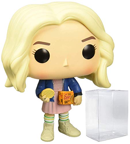 Funko POP [Stranger Things] - Eleven in Wig with Eggos Limited Edition Chase Pop! Vinyl Figure (Bundled with Compatible Pop Box Protector Case), Multicolor, 3.75 inches