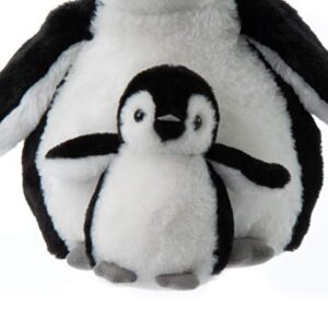 The Petting Zoo Softee Penguin Stuffed Animals, Mom and Baby, Gifts for Kids, Penguin Plush Toy 12 inches