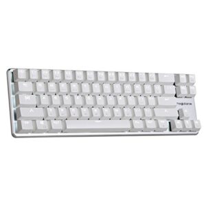 Qisan Mechanical Gaming Keyboard GATERON Brown Switch Wired Backlit Mechanical Mini Design (60%) 68 Keys Keyboard White Magicforce