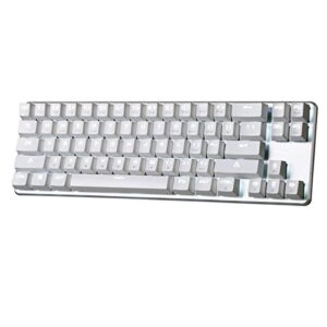 Qisan Mechanical Gaming Keyboard GATERON Brown Switch Wired Backlit Mechanical Mini Design (60%) 68 Keys Keyboard White Magicforce