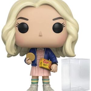 Funko POP [Stranger Things] - Eleven in Wig with Eggos Limited Edition Chase Pop! Vinyl Figure (Bundled with Compatible Pop Box Protector Case), Multicolor, 3.75 inches