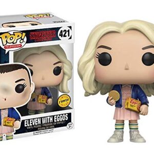 Funko POP [Stranger Things] - Eleven in Wig with Eggos Limited Edition Chase Pop! Vinyl Figure (Bundled with Compatible Pop Box Protector Case), Multicolor, 3.75 inches