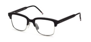 thom browne tb 709 a-blk-slv matte black-silver eyeglasses